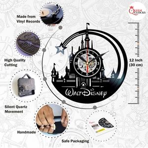 QueenClocks | Wall Decor | Disney World Vinyl Clock Wall Decor Themed ...